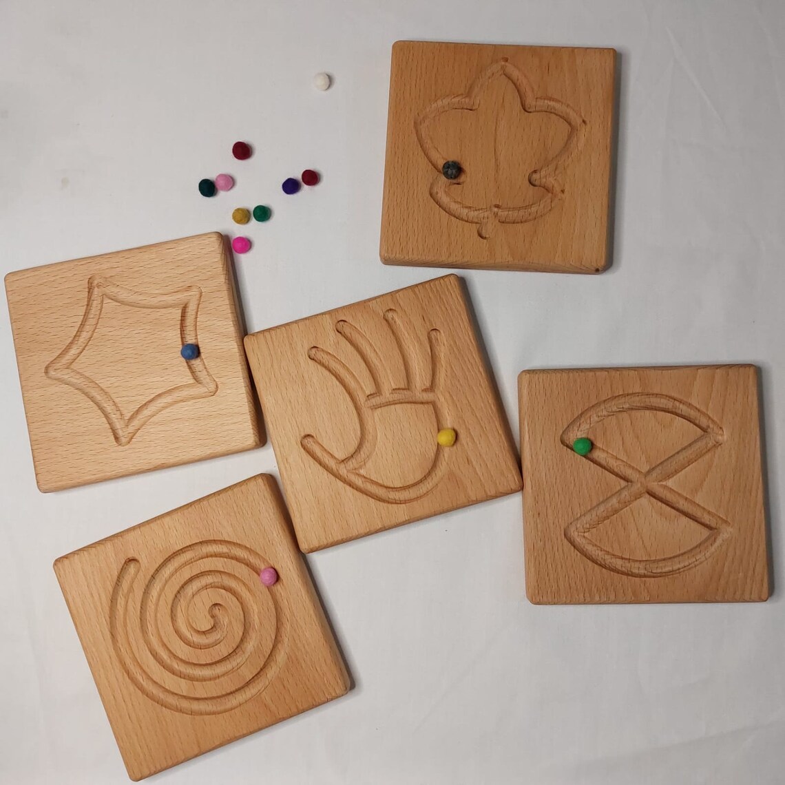 Spiral Circle Breathing Board Wooden Mindfulness Montessori Kids Calm ...