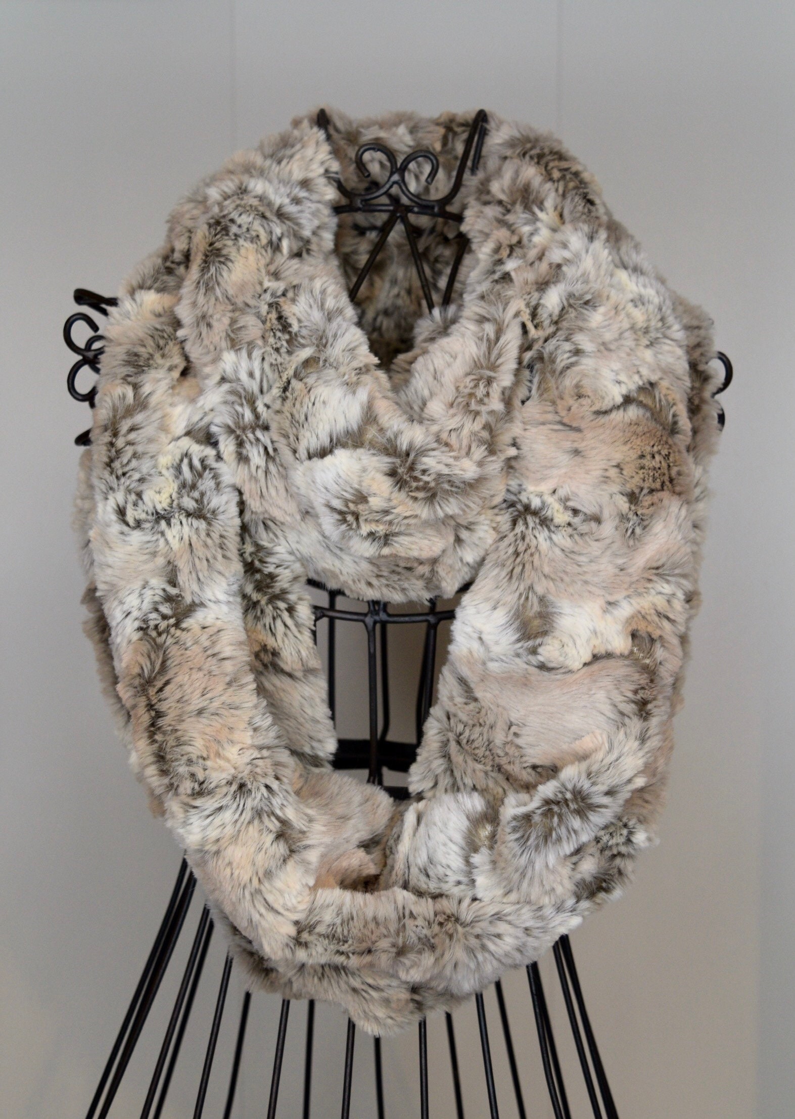Wild Rabbit Minky Scarf Faux Fur Scarf Infinity Scarf Nine | Etsy