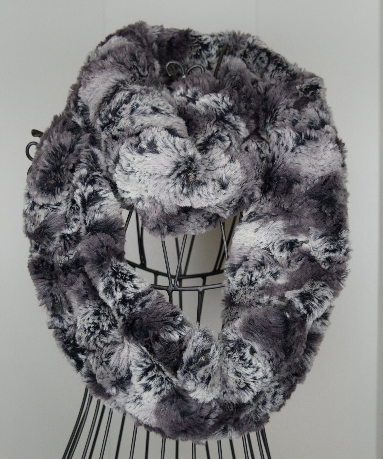 Wild Rabbit Minky Scarf Faux Fur Scarf Infinity Scarf Nine | Etsy