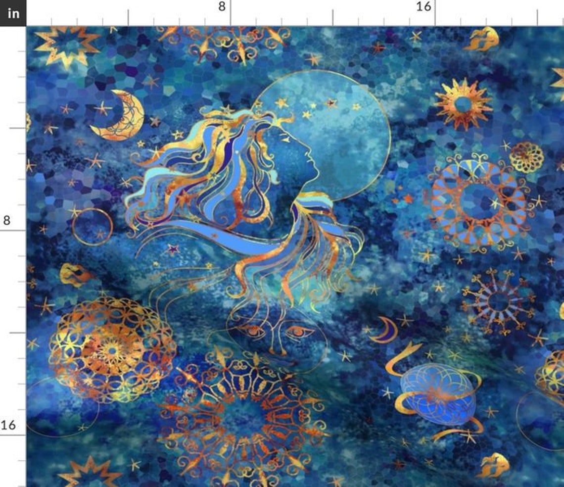 Blue Moon Goddess Minky Blanket, Orange Bella Minky Blanket, Designer ...