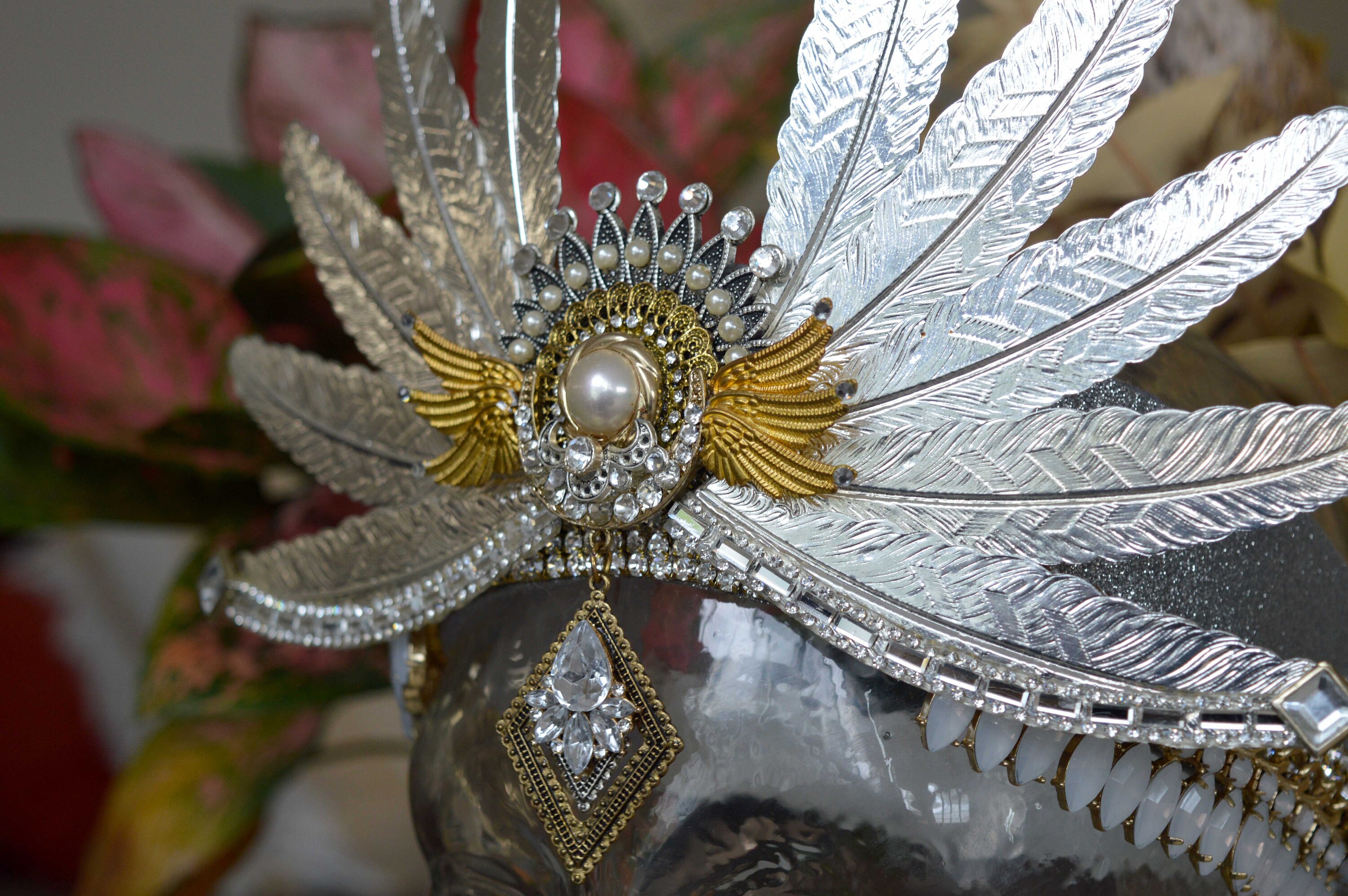 Pearl Aztec Solar Eclipse Valkyrie Witch Fairy Wing Crystal Diamond ...