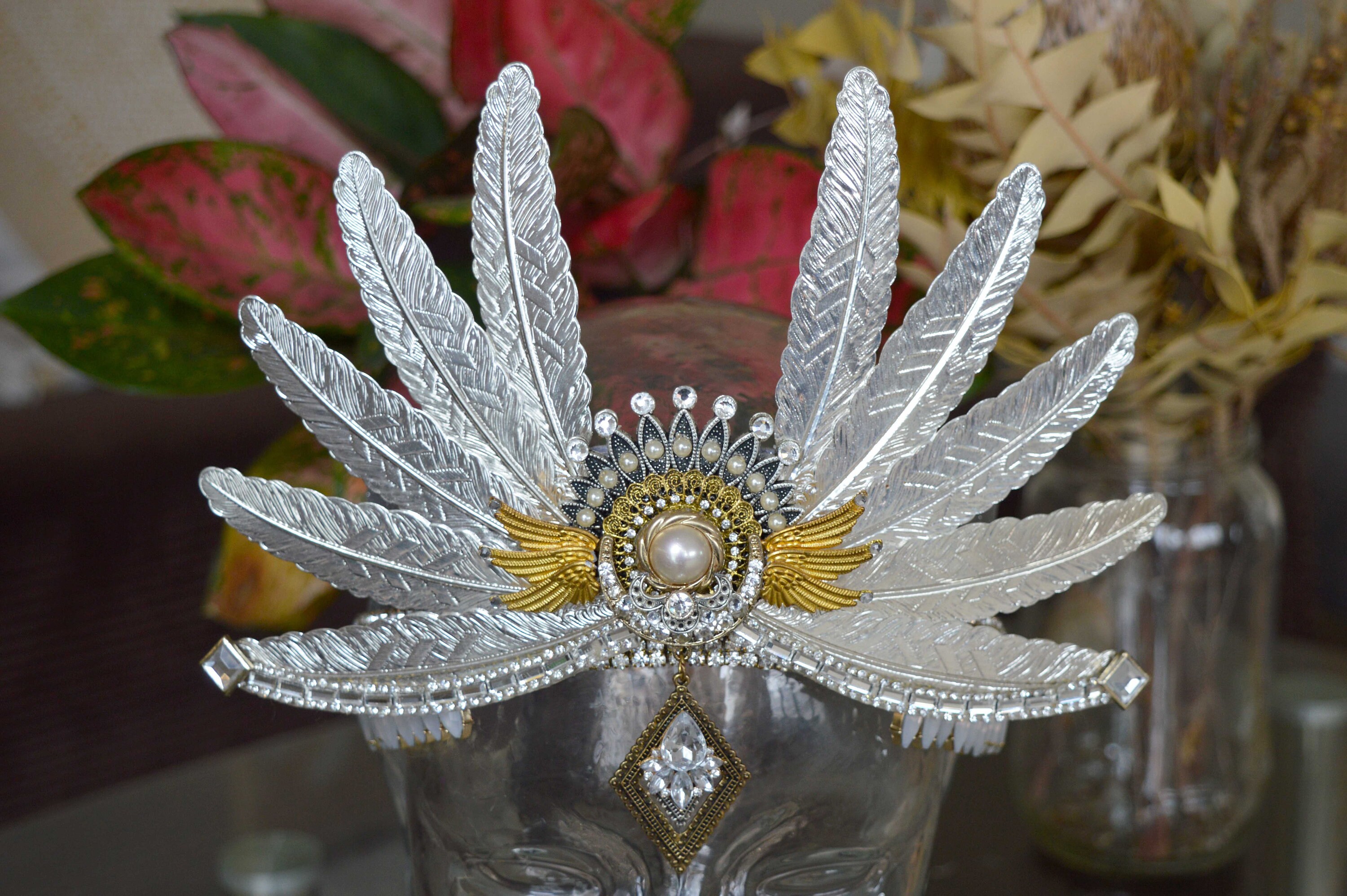 Pearl Aztec Solar Eclipse Valkyrie Witch Fairy Wing Crystal Diamond ...