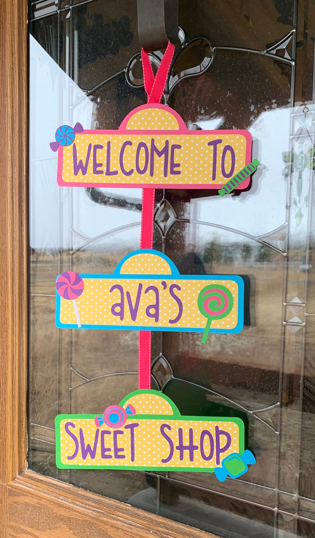 Candy Themed Door Sign, Sweet Shop Door Sign, Candy Birthday - Etsy