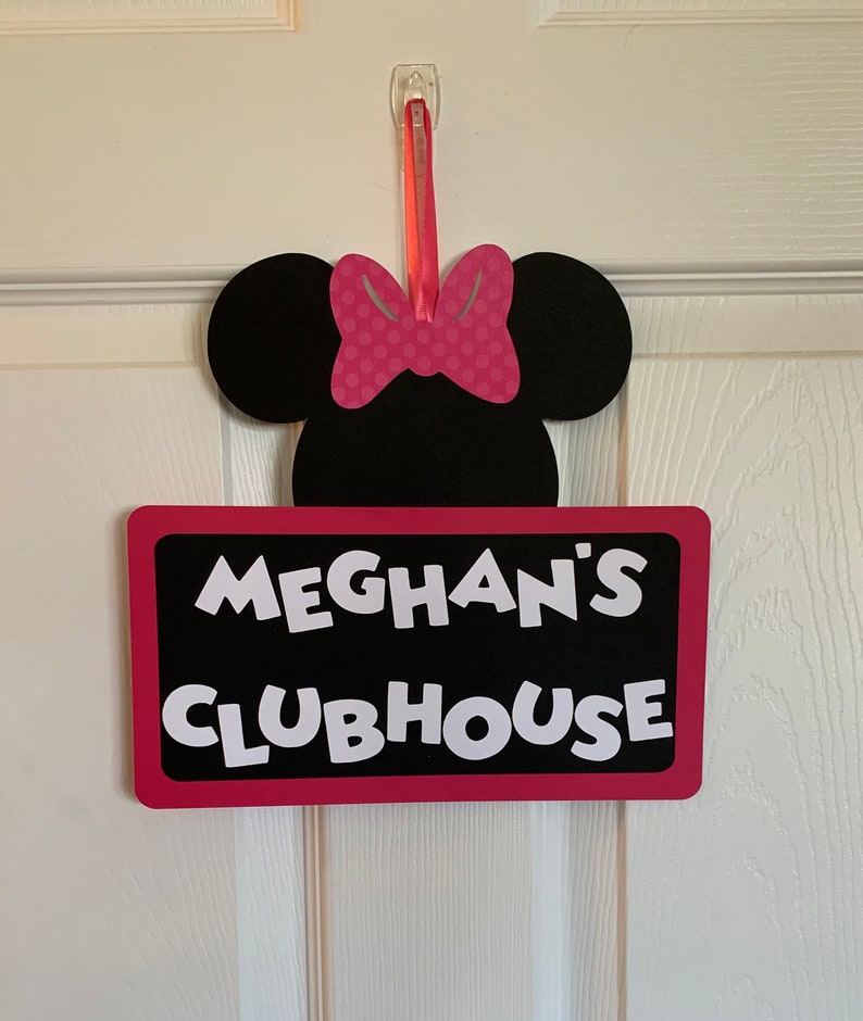 Clubhouse Door Sign Minnie Mouse Birthday Minnie Mouse Door | Etsy