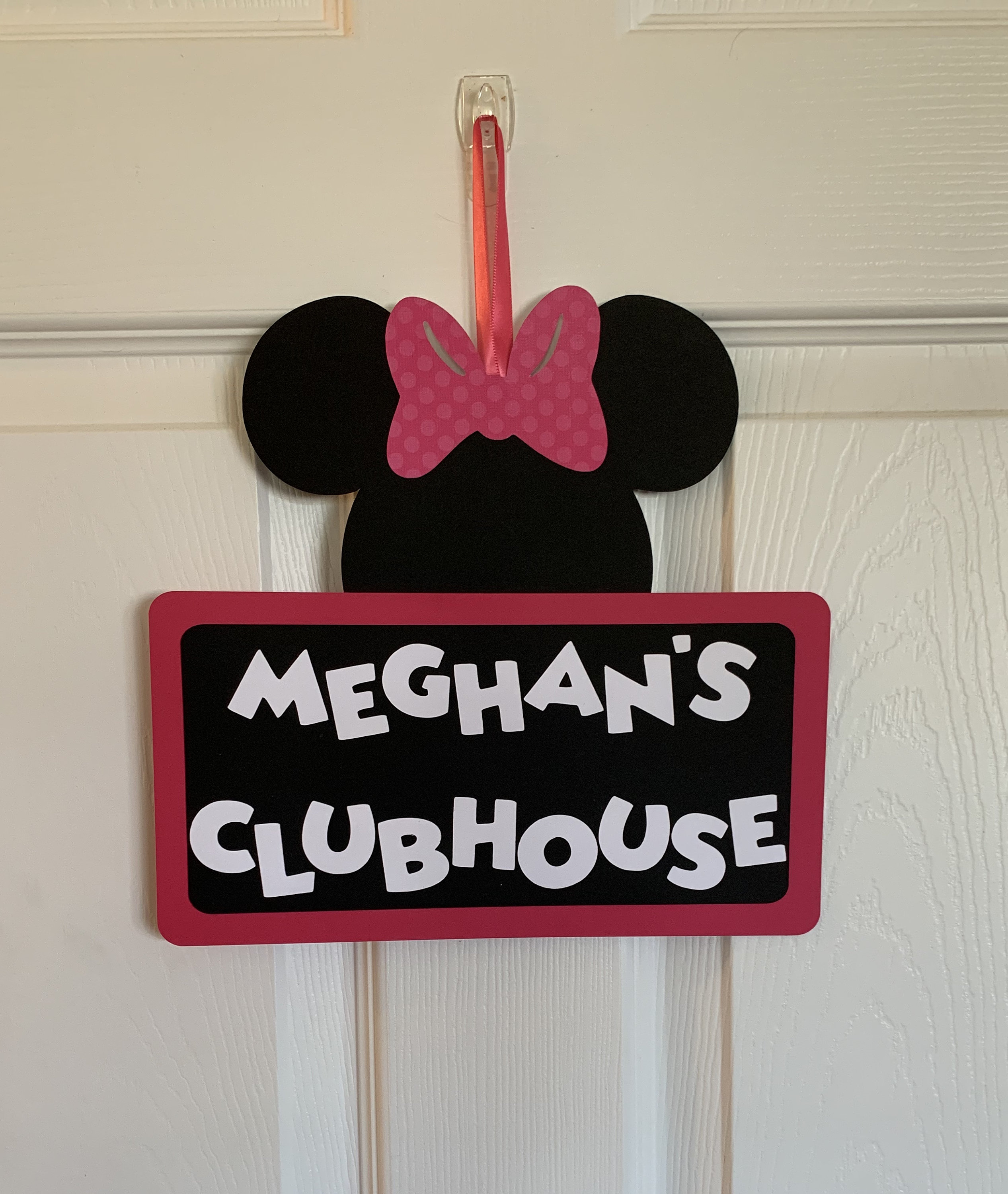 Clubhouse Door Sign, Minnie Mouse Birthday, Minnie Mouse Door Sign ...