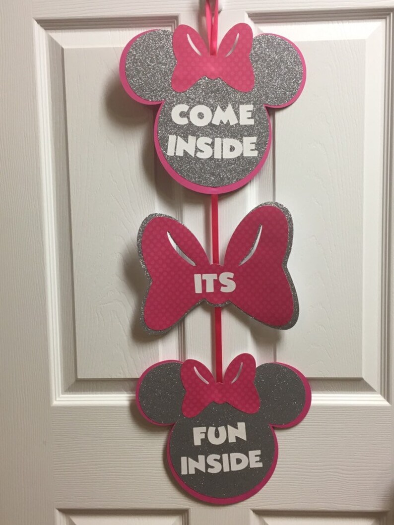 Minnie Mouse Birthday Door Sign - Etsy
