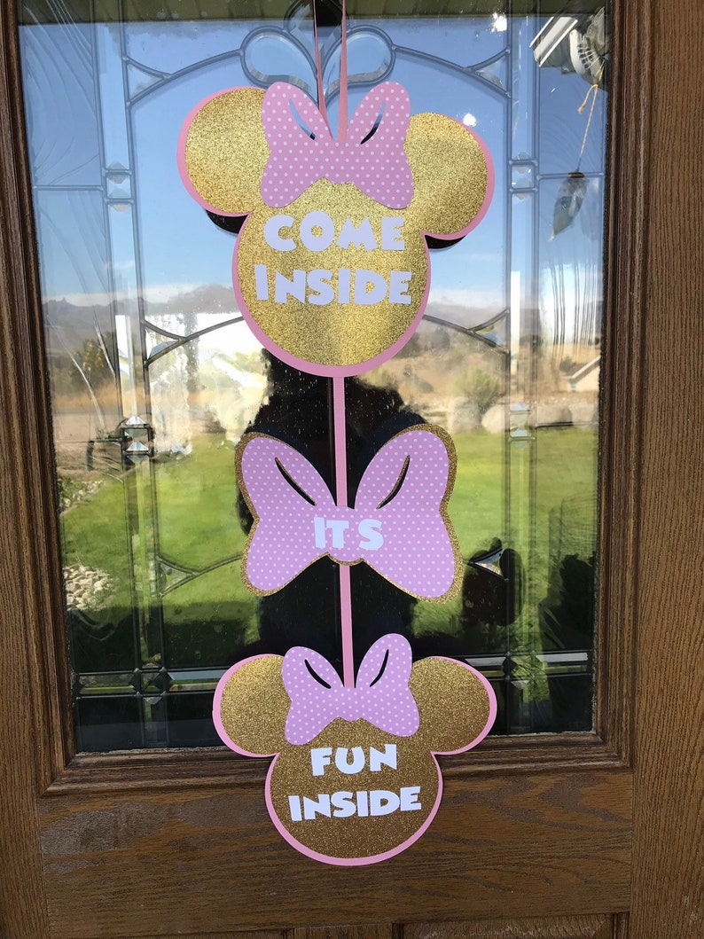 Minnie Mouse Birthday Door Sign - Etsy