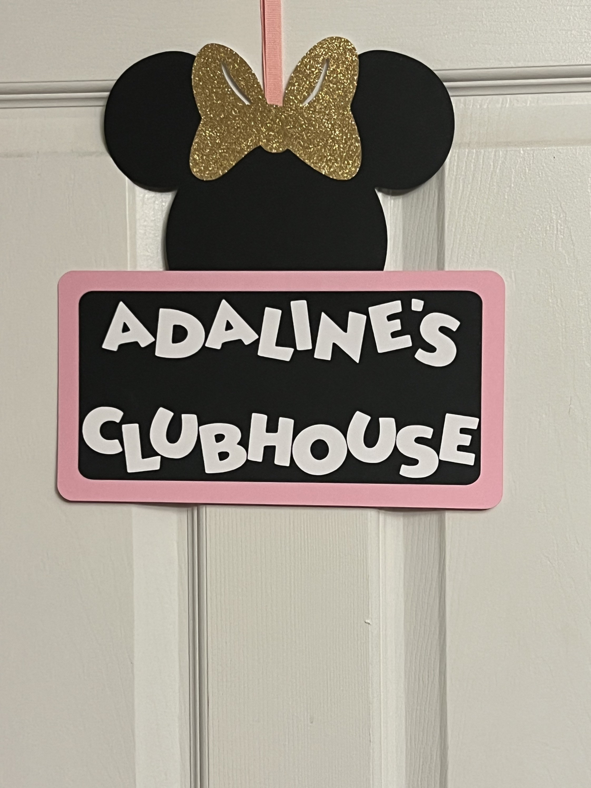 Clubhouse Door Sign, Minnie Mouse Birthday, Minnie Mouse Door Sign ...