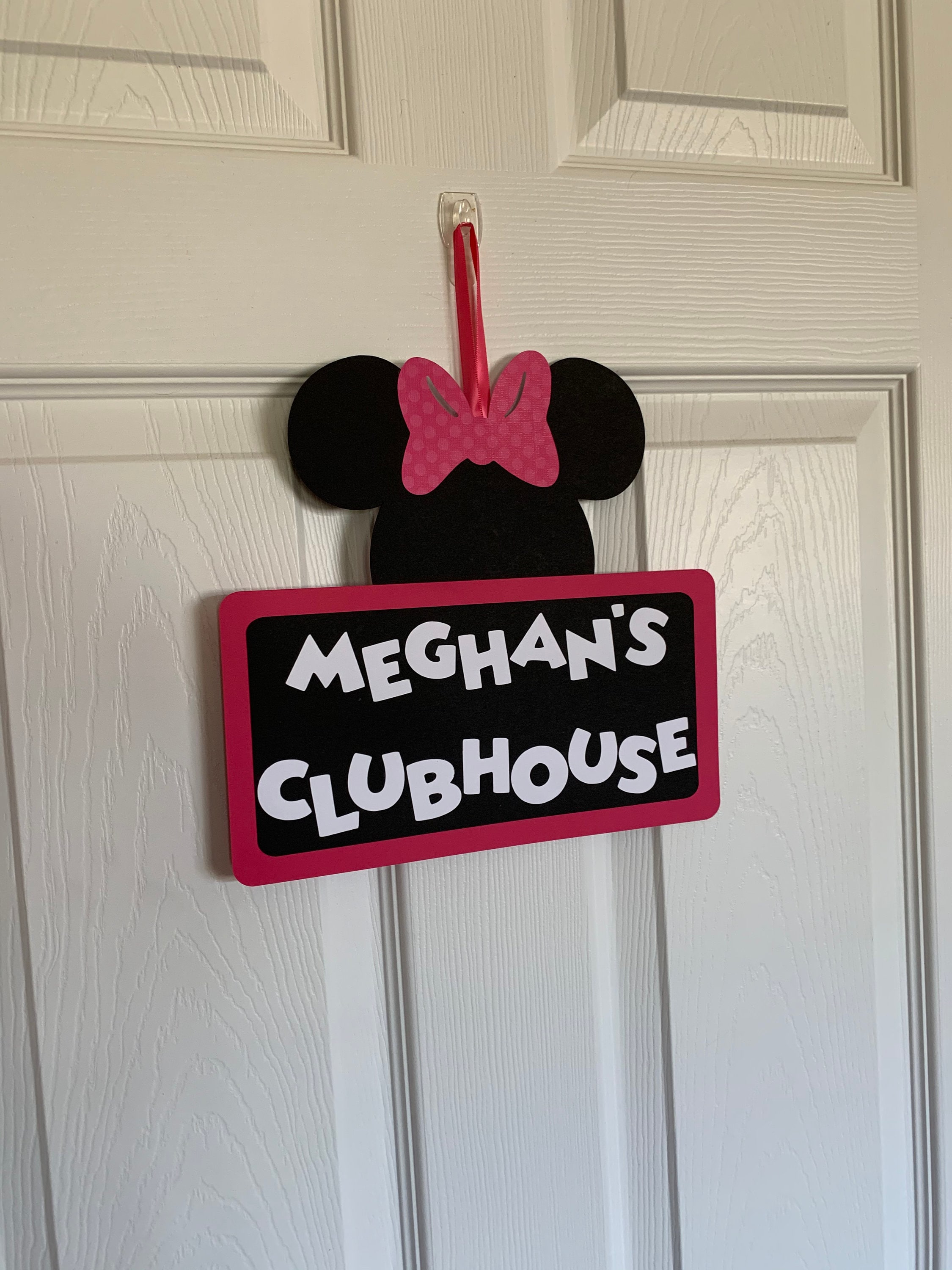 Clubhouse Door Sign, Minnie Mouse Birthday, Minnie Mouse Door Sign ...