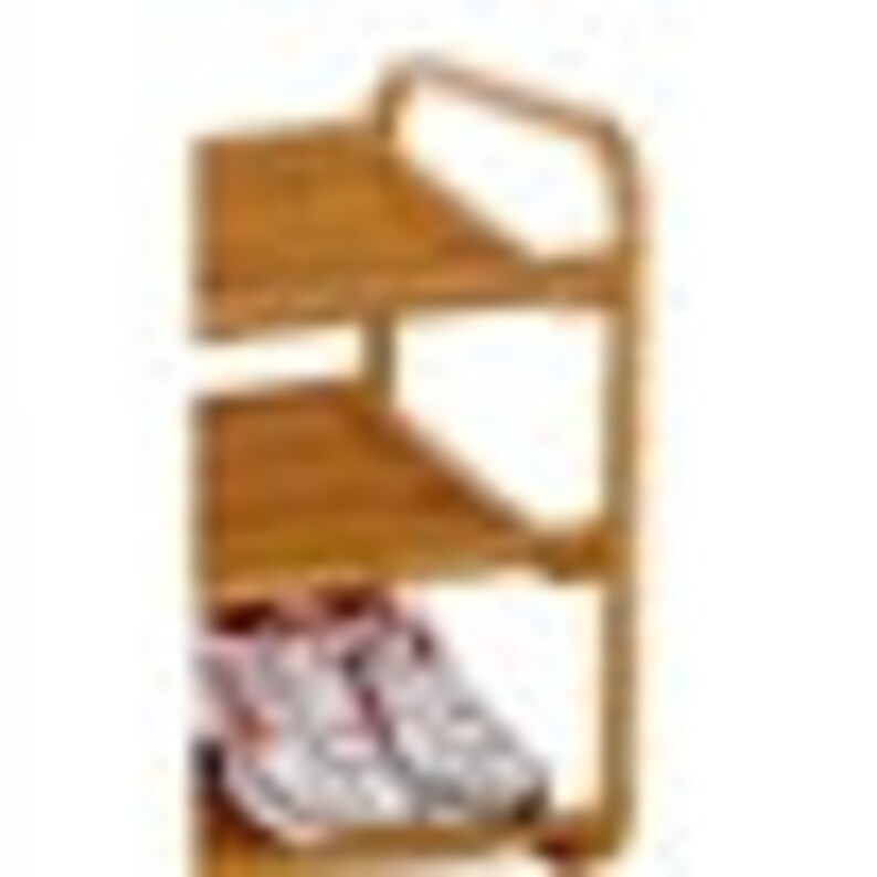 3-tier Bamboo Shoe Rack Shelf 3 Feet Wide, Holds 9-12 Pairs of Shoes - Etsy