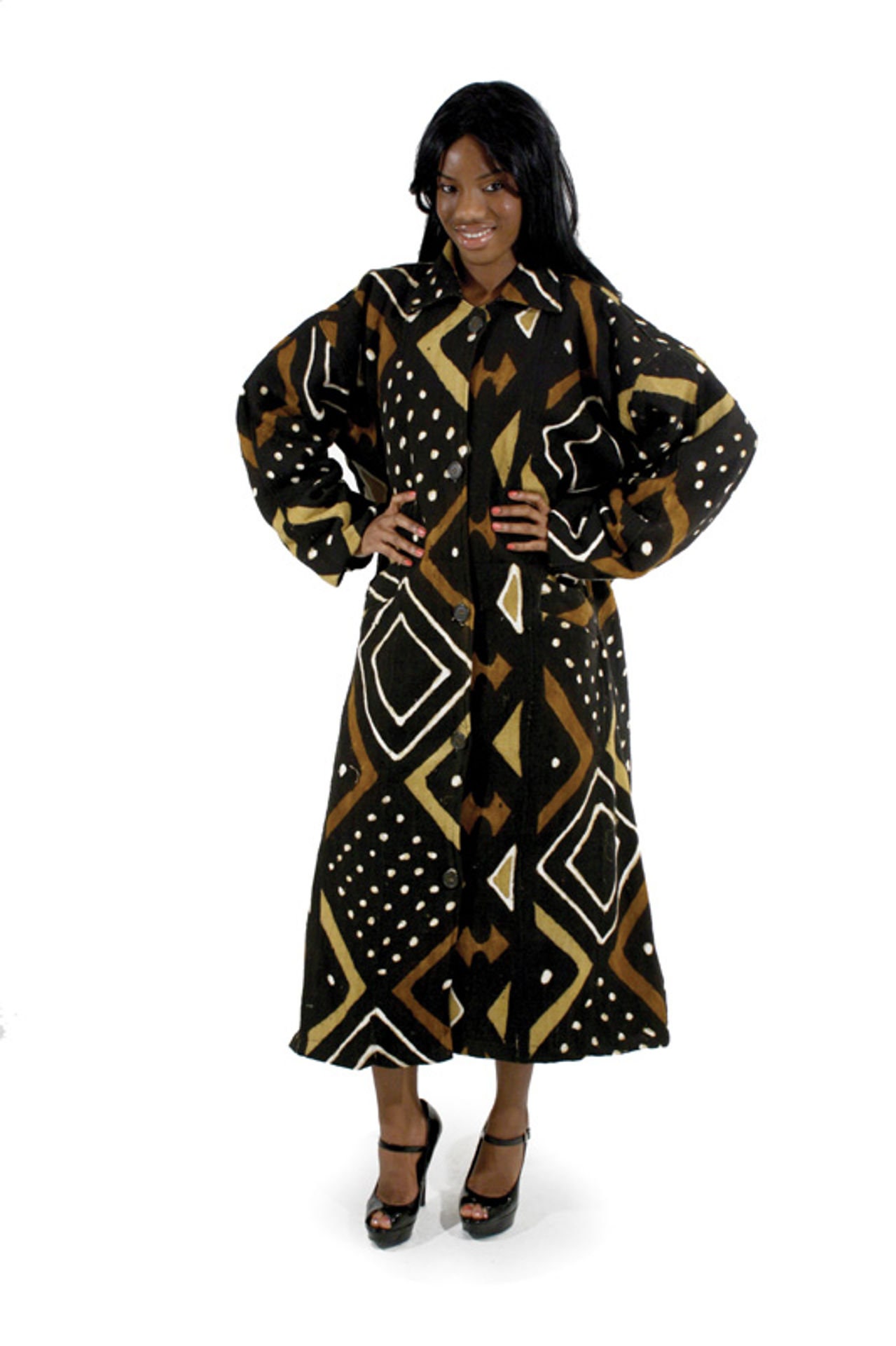 Genuine Full-length Mud Cloth Coat is 53" in Length - Etsy