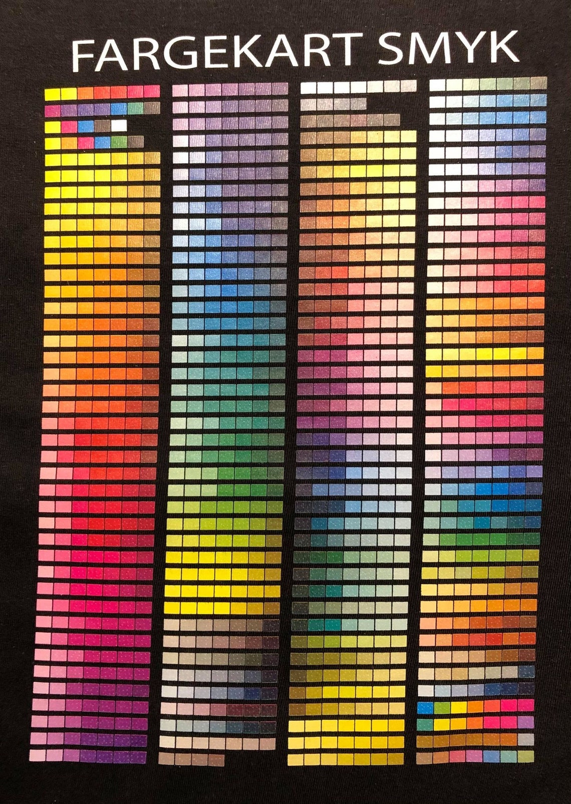 1137 CMYK Color Table for Sublimation or White Toner Printers - Etsy