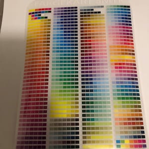 1137 CMYK Color Table for Sublimation or White Toner Printers - Etsy