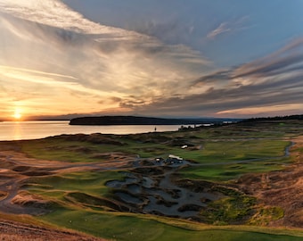 Chambers Bay Golf Course, Hole 15 Sunset 1 Fine Art Golf Prints - Etsy
