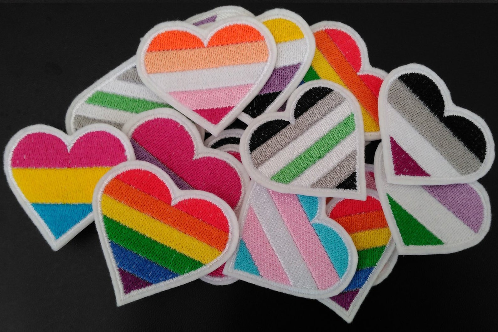 LGBT Pride Flag Heart Iron-on Patch - Etsy