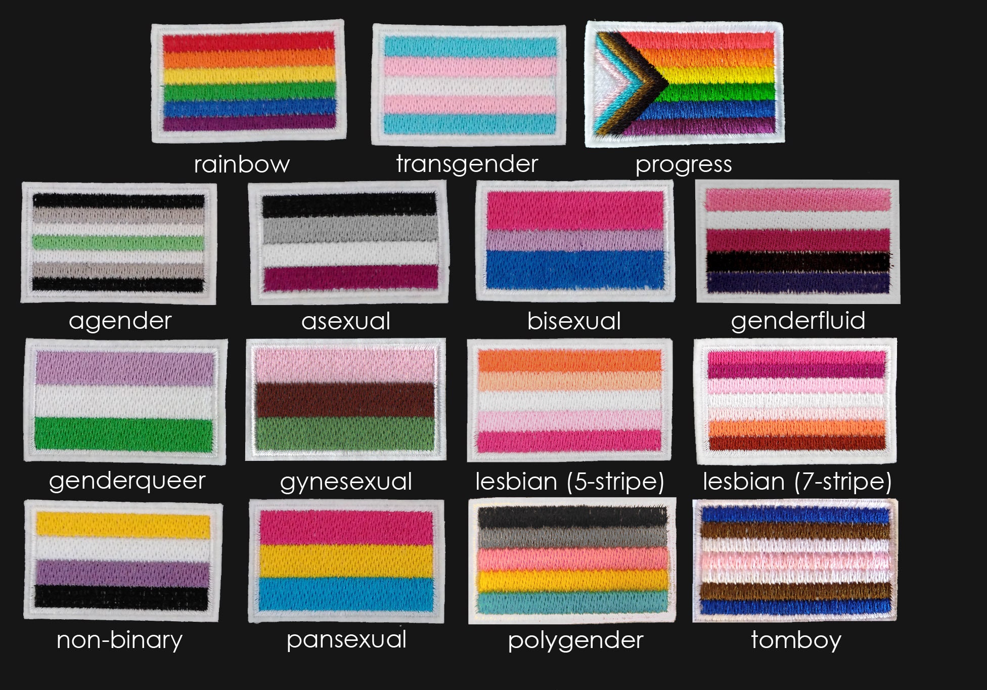 LGBT Pride Flag Iron-on Patch Gay/queer/trans/gender - Etsy