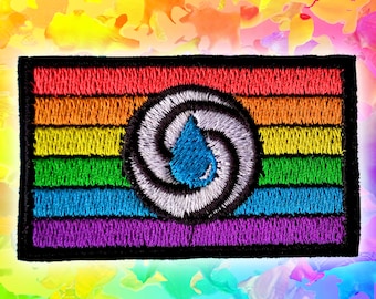 LGBT Pride Flag Iron-on Patch, Gay/queer/trans/gender, Embroidered ...