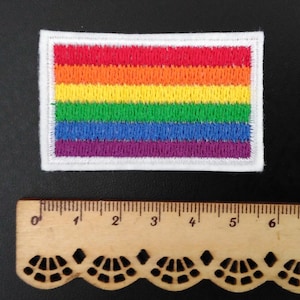 LGBT Pride Flag Iron-on Patch, Gay/queer/trans/gender, Embroidered ...