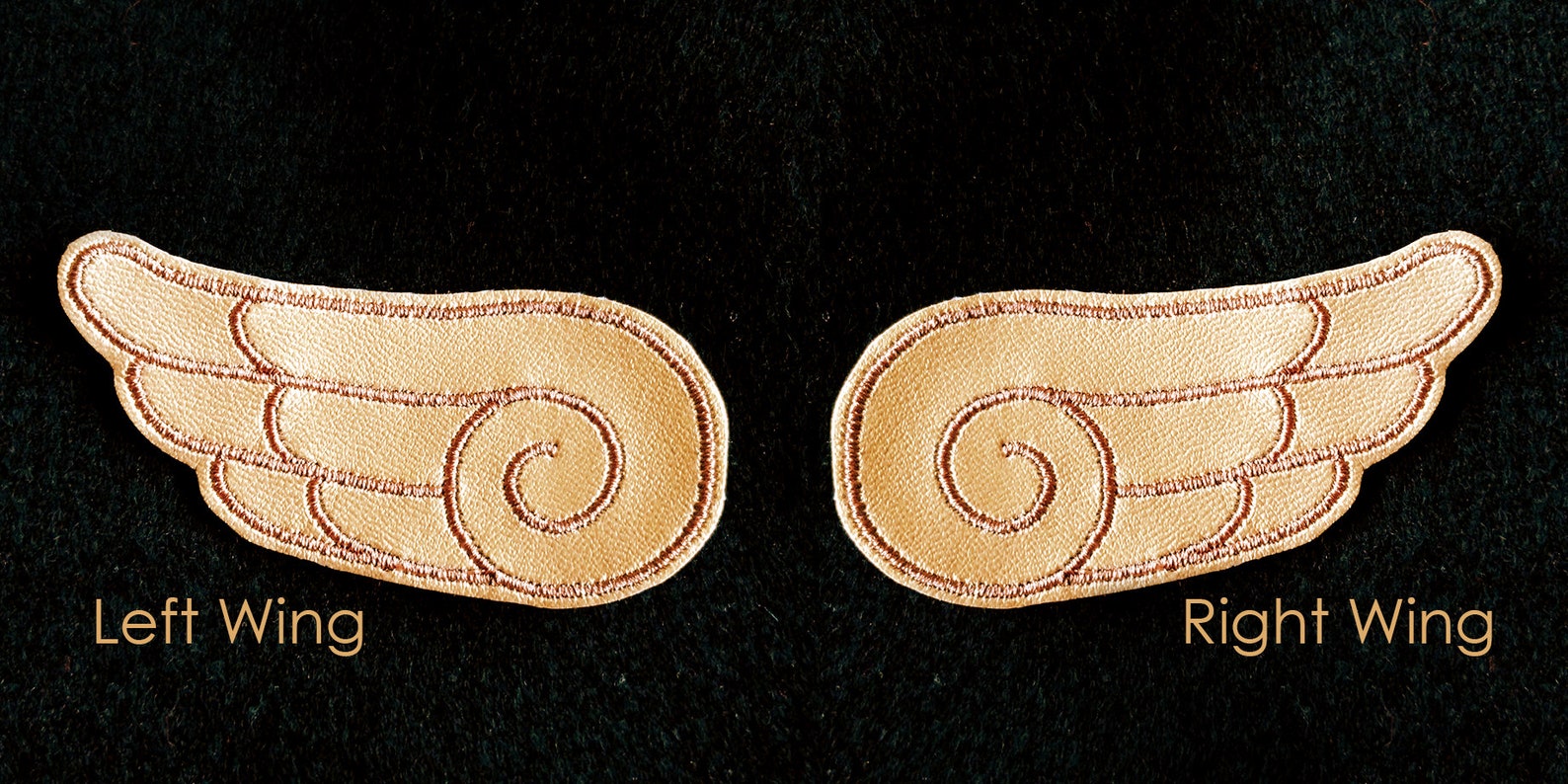 Gold Wings Iron-on Patch Cosplay Embroidered Applique Badge - Etsy