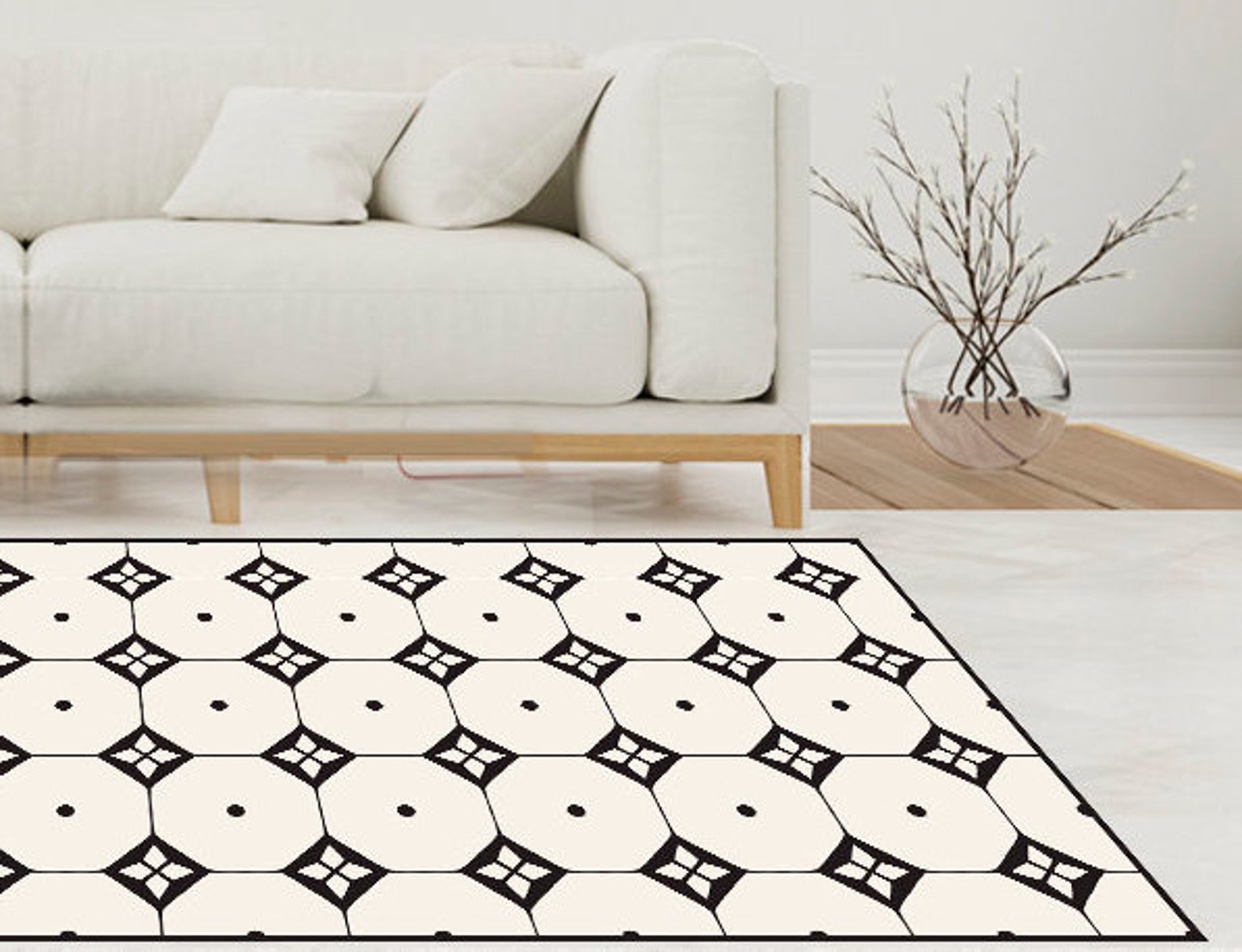 Geometric Pattern Vinyl Mat.vinyl Rug.vinyl Floor.geometric - Etsy