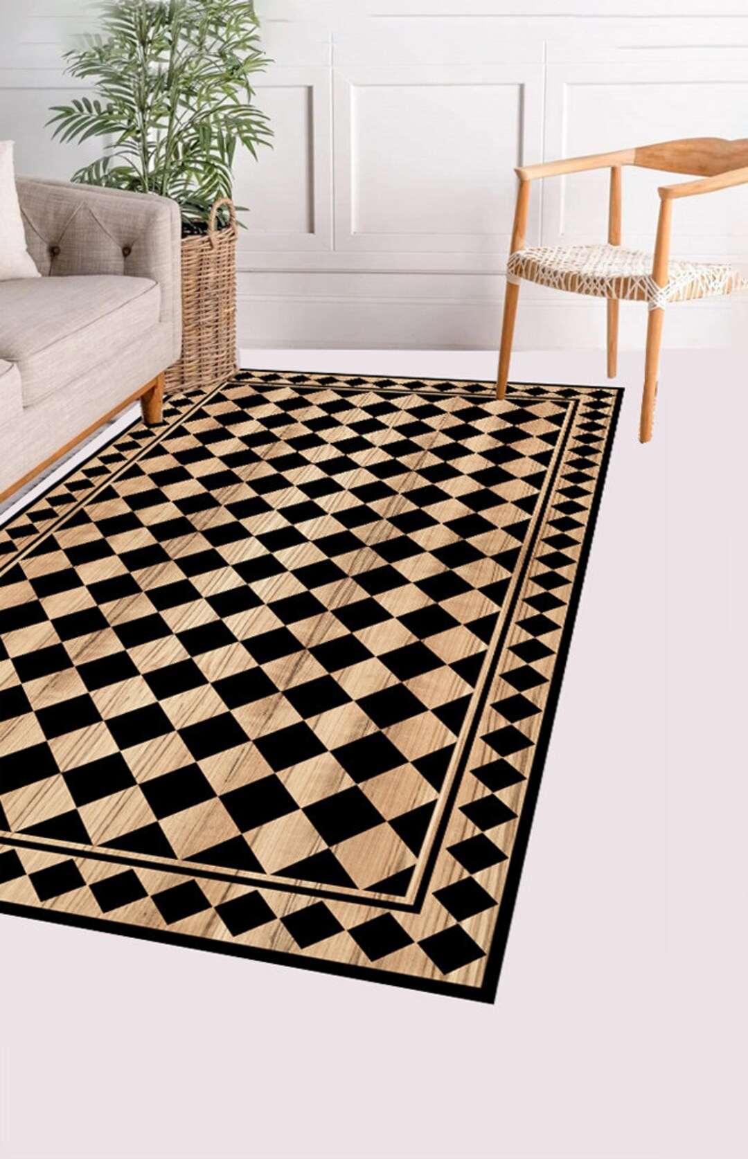 Vinyl Mat. Vinyl Rug. Vinyl Floor. Geometric Pattern Mat. Art Mat ...