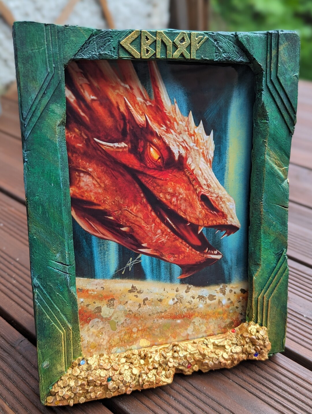 Smaug Art Print With Custom Erebor Frame - Etsy