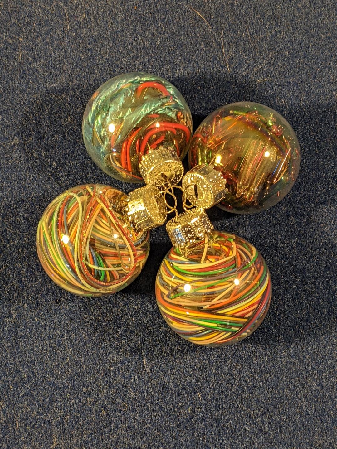 Glass and Fiber Optic Cable Ornament Selection - Etsy
