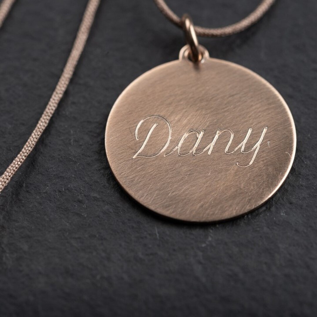 Vintage Dany Name Engraving Pendant, Daniela, Completely Refurbished ...