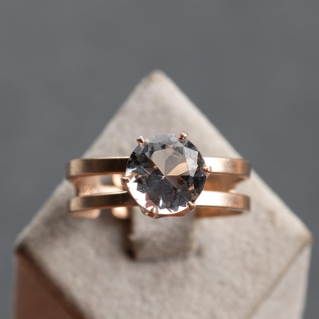 Vintage 60ties Ring With Rock Crystal, Completely Refurbished, 835 ...