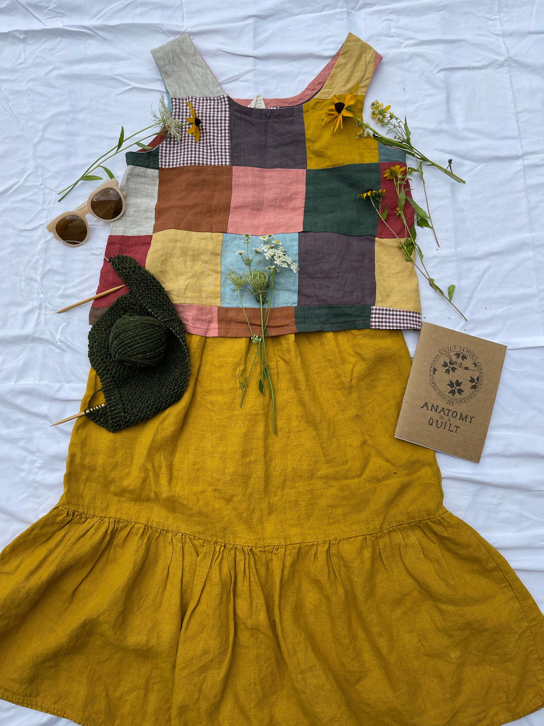 Patchwork Linen Tank - Etsy