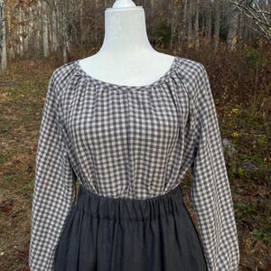 Linen Peasant Blouse - Etsy