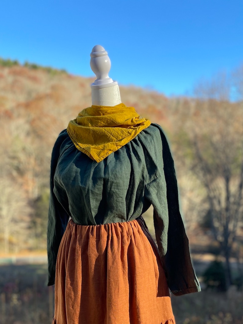 Linen Peasant Blouse - Etsy