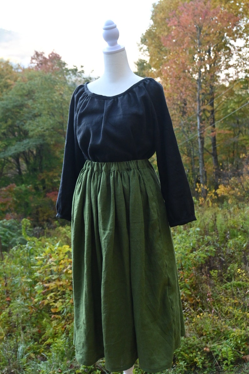 Linen Peasant Blouse - Etsy