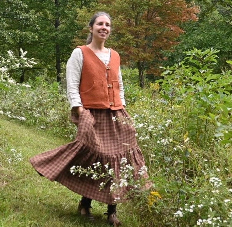 The Villager Boiled Wool/linen Vest - Etsy