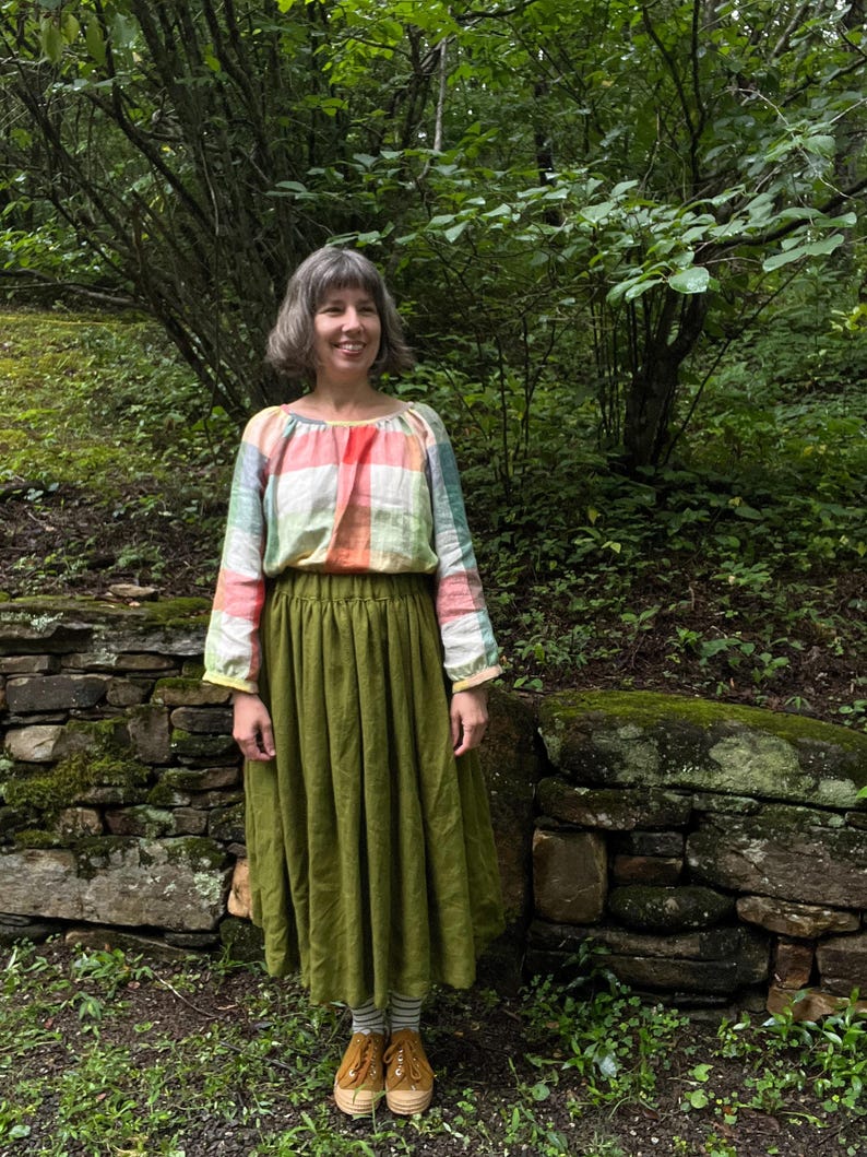 Linen Peasant Blouse - Etsy