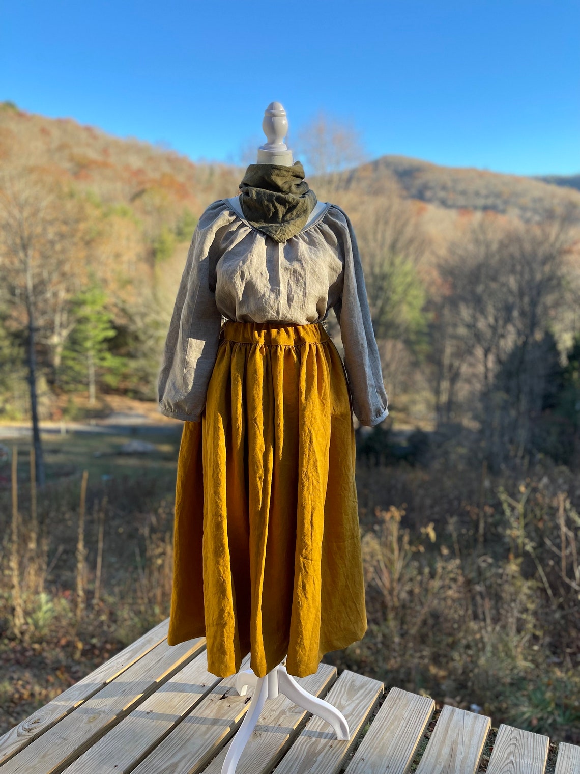 Linen Peasant Blouse - Etsy