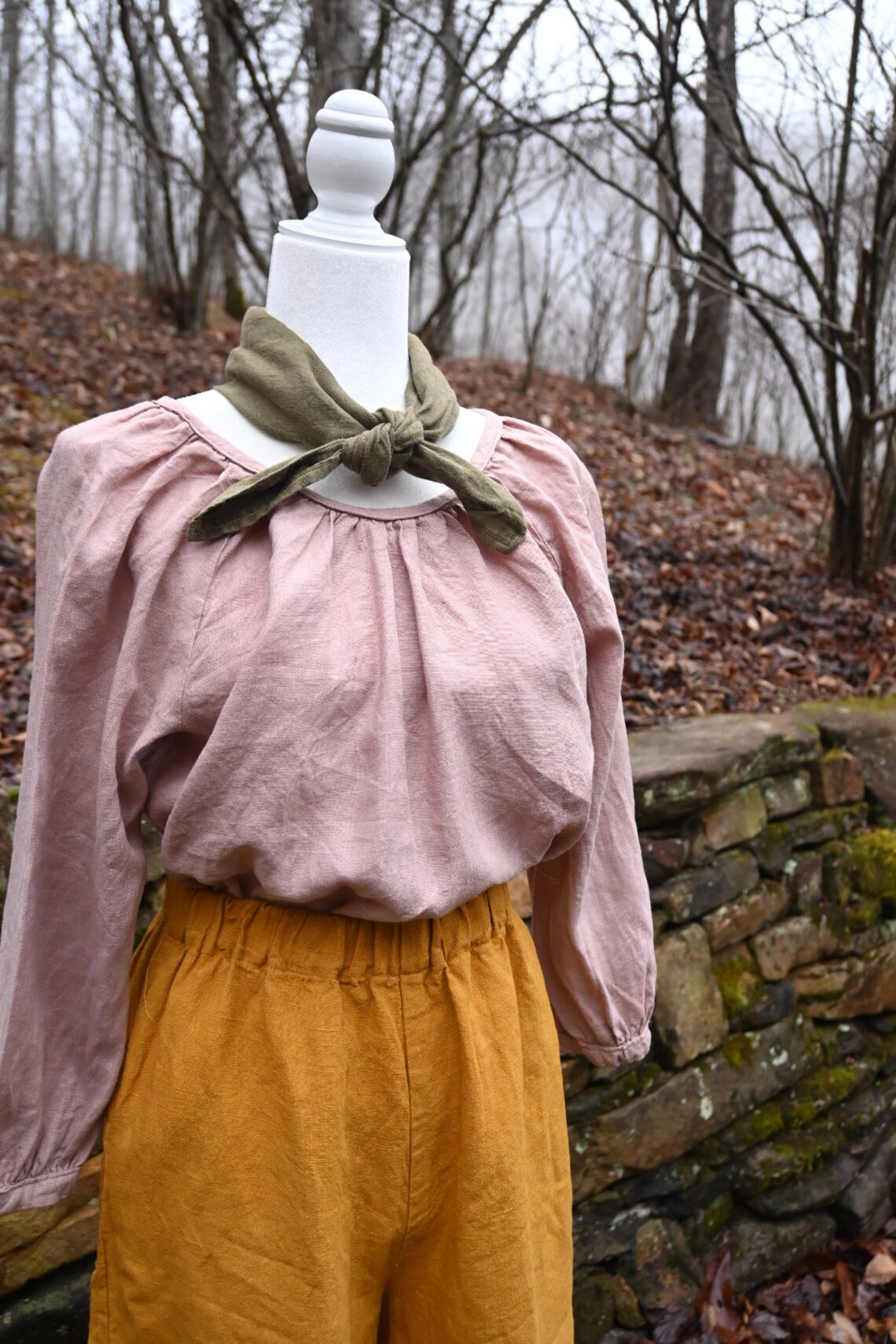 Linen Peasant Blouse - Etsy