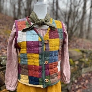 Quilted Patchwork Vest - Etsy