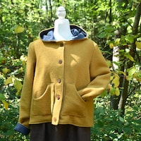 Q047---women's Winter Boiled Wool Oversized Coat in Deep Moss Green ...