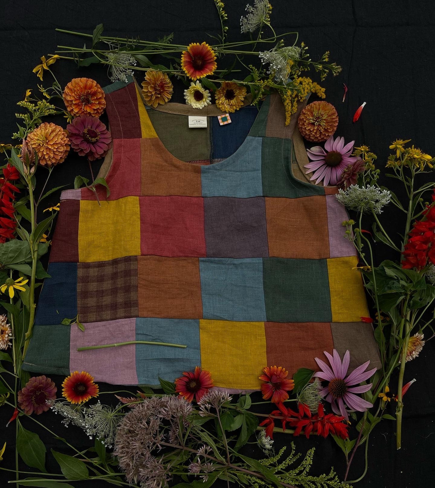 Patchwork Linen Tank - Etsy