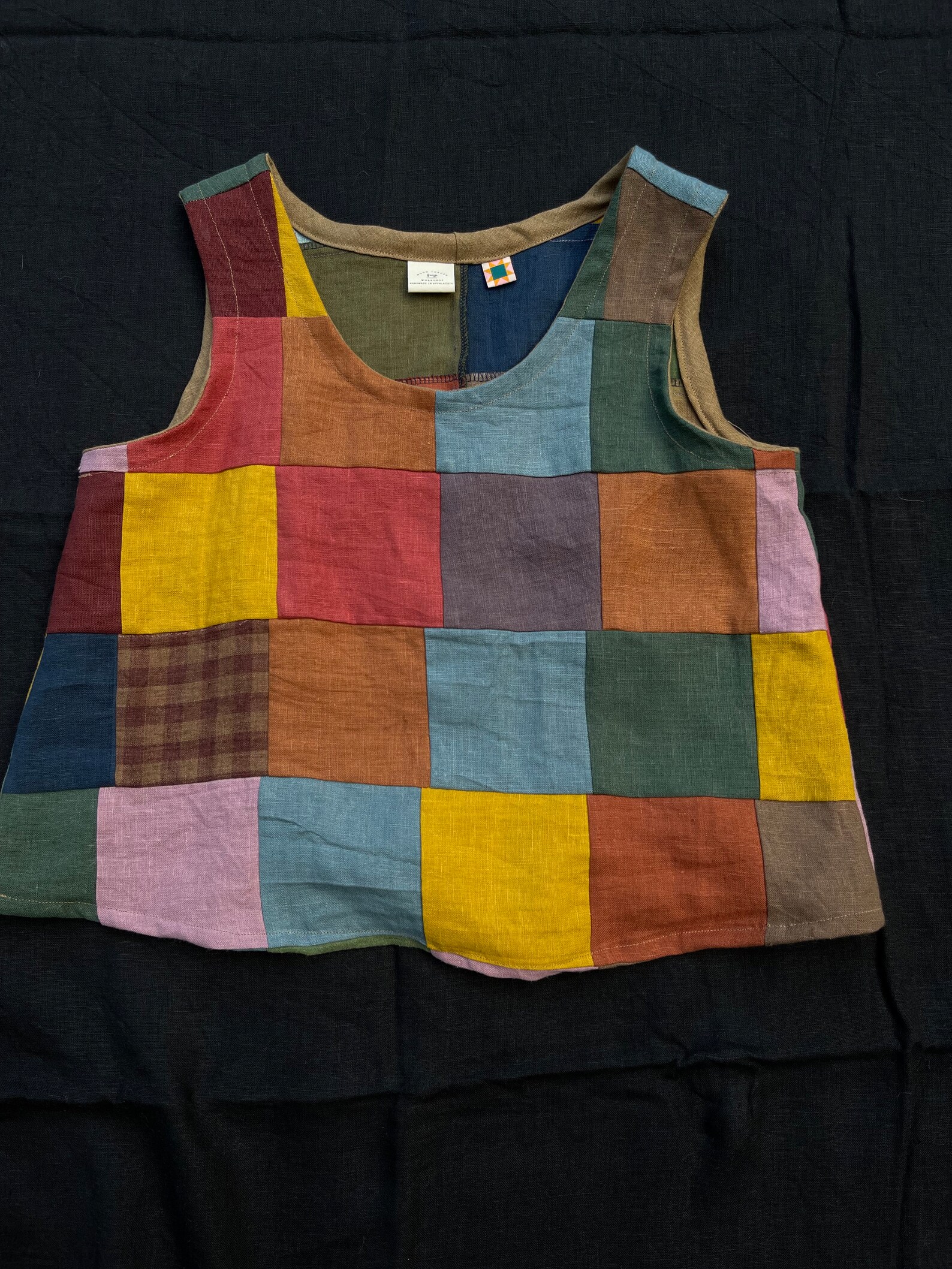 Patchwork Linen Tank - Etsy