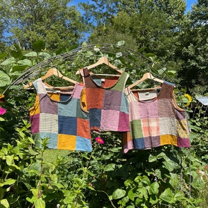 Patchwork Linen Tank - Etsy