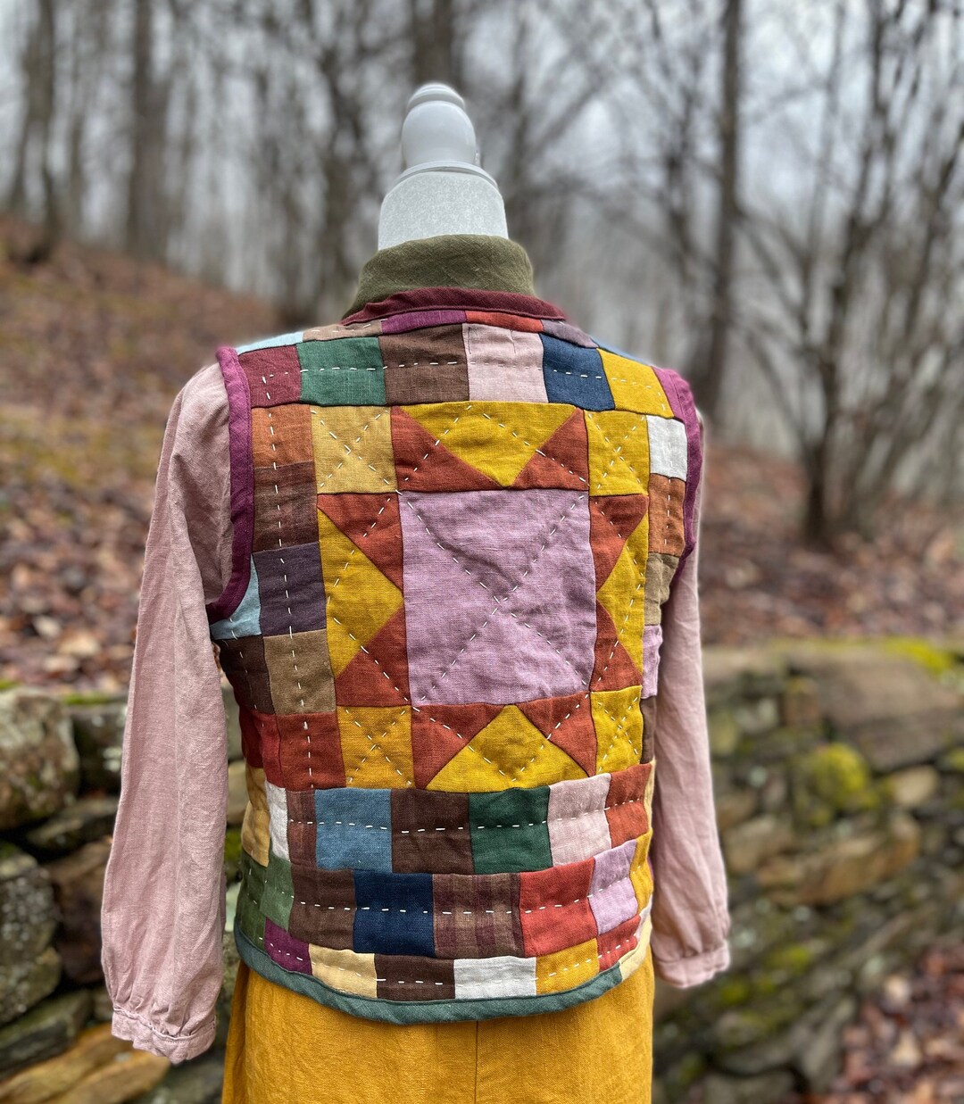 Quilted Patchwork Vest - Etsy