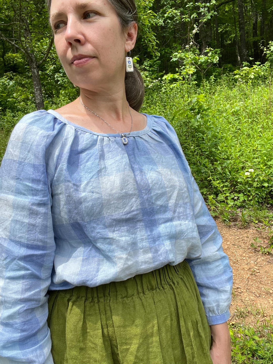 Linen Peasant Blouse - Etsy