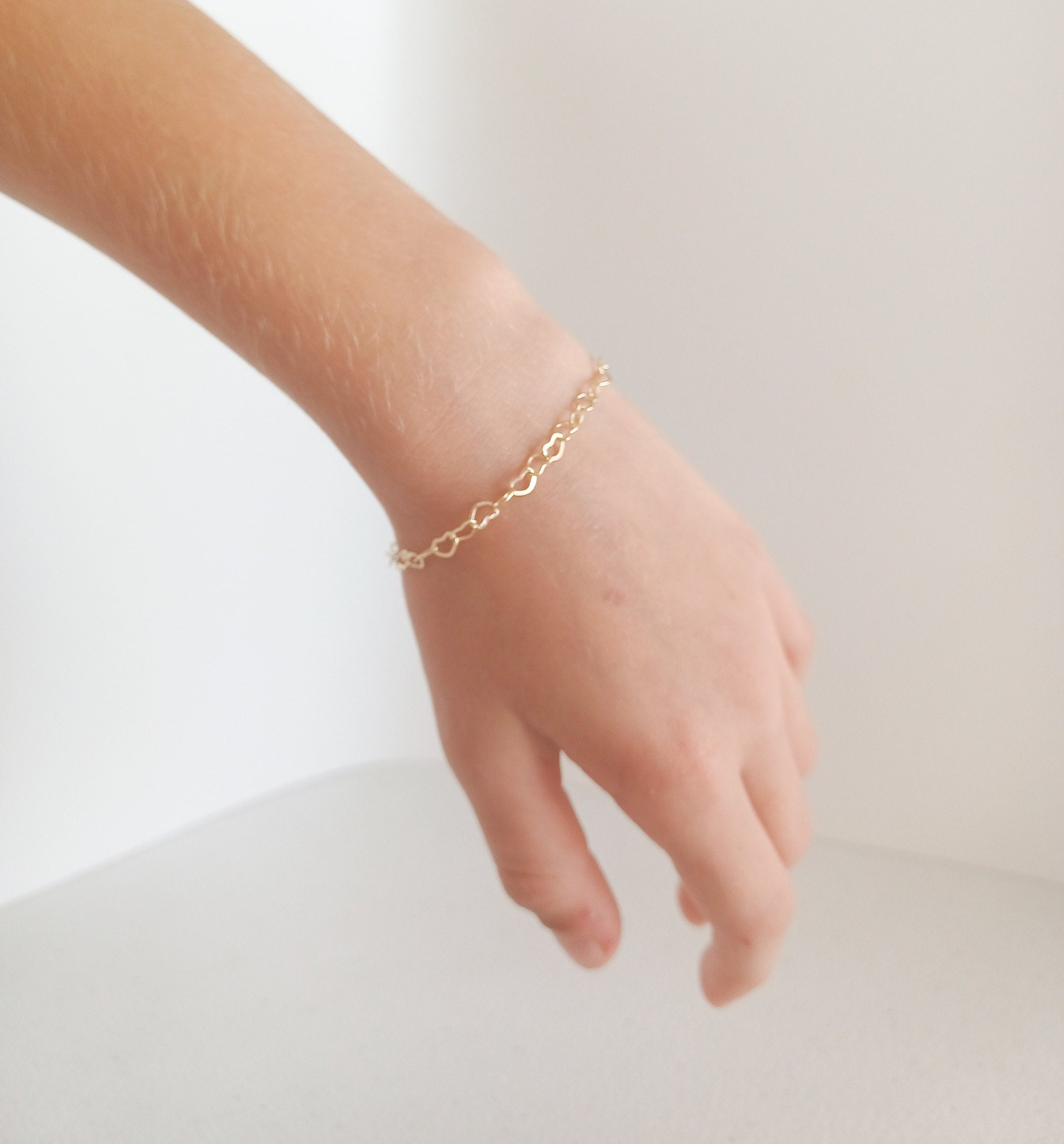 Mommy and Me Gold Filled Heart Chain- Toddler Bracelets- Baby Jewelry ...
