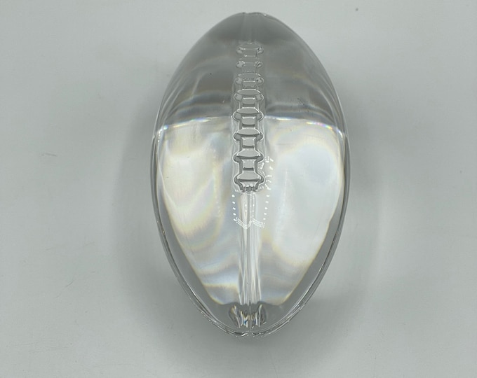 Tiffany & Co. Marked Lead Crystal Football Desk Paperweight Sports ...
