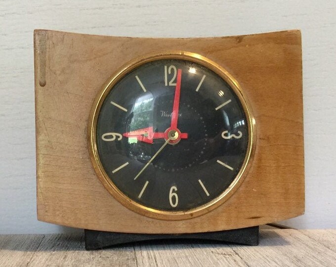 WESTCLOX 1954 Wood Electric Pittsfield Bell Alarm Clock Made - Etsy
