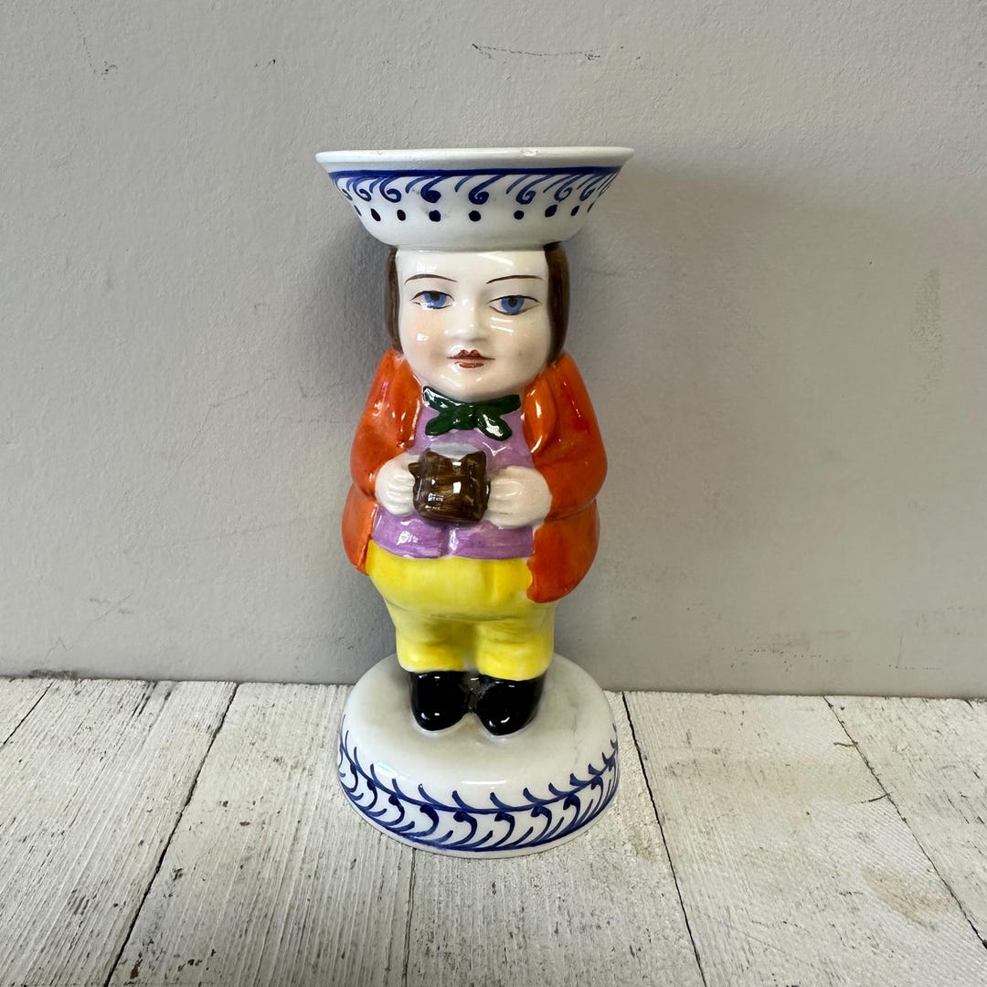 Vintage Toby Salt Cellar British Figural Ceramic Open Figurine Salt ...