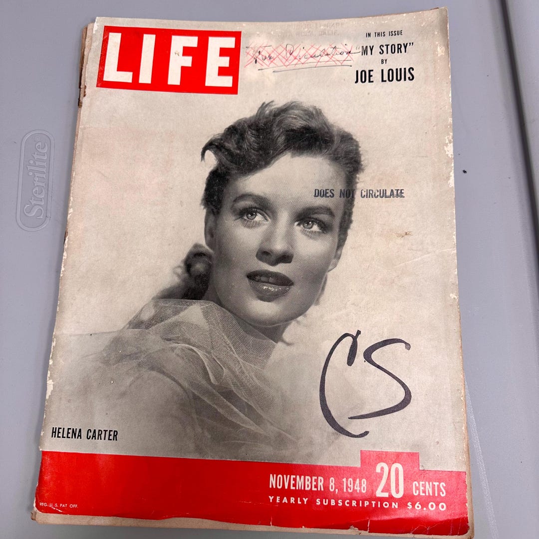 Vintage 1948 Life Magazine, Helena Carter Cover, Joe Louis Story ...