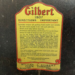 Antique GILBERT 1807 Tambour Mantle Clock by William L. Gilbert Clock ...